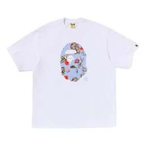A BATHING APE Vacation Pattern Ape Head Relaxed Fit T-shirt - White