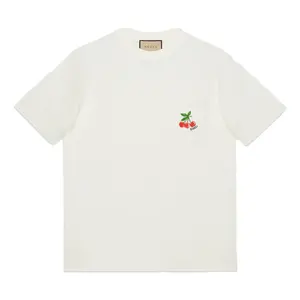 Gucci Embroidery Cotton T-shirt - White