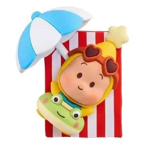 POP MART Pop Bean Island Vacation Series Fridge Magnet "twinkle Twinkle Sailing - Multi-color