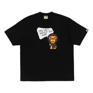 A BATHING APE Baby Milo Graphic Relaxed Fit T-shirt - Black