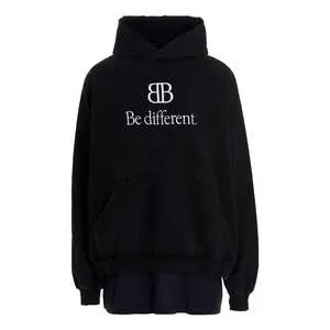 Balenciaga Bb Be Different Patched Hoodie
