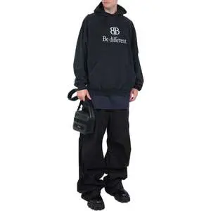 Balenciaga Bb Be Different Patched Hoodie