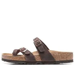 BIRKENSTOCK Mayari Oiled Leather Sandals - Brown/dark Brown