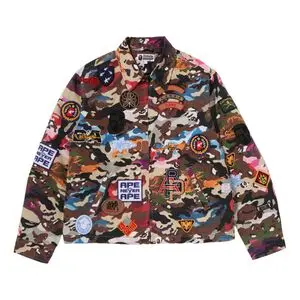 A BATHING APE Hybrid Camo Multi Badge Jacket 'multicolor - Multi-color