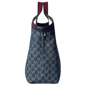 Gucci Giglio Tote Bag - Blue/white