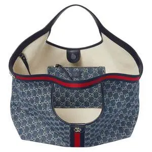 Gucci Giglio Tote Bag - Blue/white