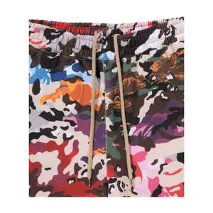A BATHING APE Hybrid Camo Ape Face Logo Relaxed Fit Sweatpants