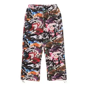 A BATHING APE Hybrid Camo Ape Face Logo Relaxed Fit Sweatpants - Multi-color
