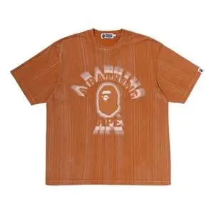 A BATHING APE Brush College Relaxed Fit T-shirt - Brown
