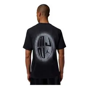 JORDAN Sport Dri-fit Graphic T-shirt 'black White - Black/white