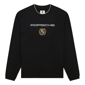 Aimé Leon Dore X Porsche Embroidered Crewneck Sweatshirt - Jet Black