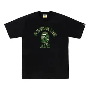 A BATHING APE Palm Resort Camo College T-shirt 'black Green - Black/green