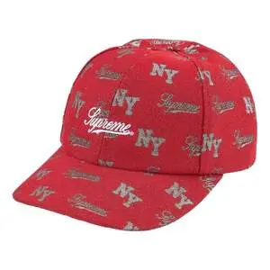 Supreme Ss26 Monogram 6-panel Cap - Red