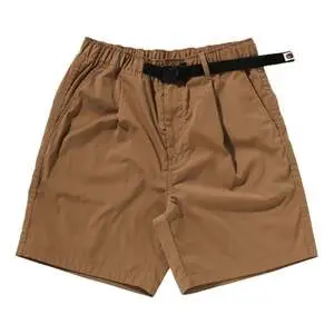 A BATHING APE Belted Relaxed Fit Shorts - Brown