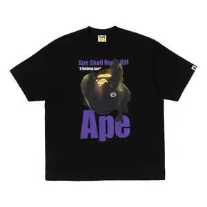 A BATHING APE Ape Head Photo Print Relaxed Fit T-shirt - Black