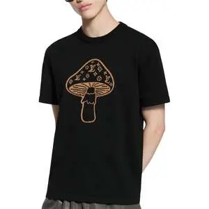 LOUIS VUITTON Short-sleeved Intarsia Crewneck T-shirt 'intarsia Mushroom