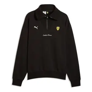 PUMA X Scuderia Ferrari Half-zip Fleece Crew Sweatshirt - Puma Black