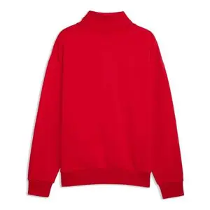 PUMA X Scuderia Ferrari Half-zip Fleece Crew Sweatshirt - Rosso Corsa