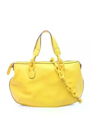 Loewe 2010s Fiesta Leather Satchel Bag - Yellow