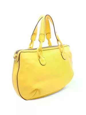 Loewe 2010s Fiesta Leather Satchel Bag - Yellow