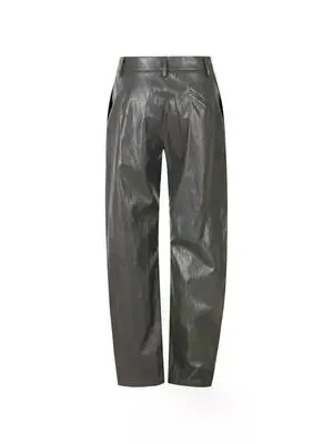 Federica Tosi Charcoal Crinkled Effect Trousers