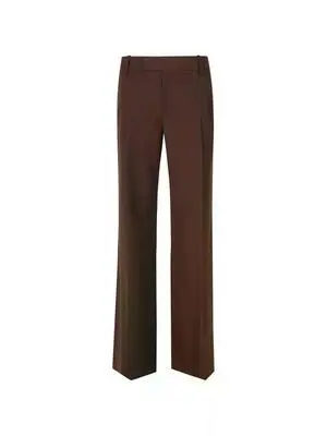 Federica Tosi Pressed-crease Straight-leg Trousers - Brown