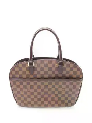 LOUIS VUITTON 2002 Saria Horizontal Damier Tote Bag - Brown