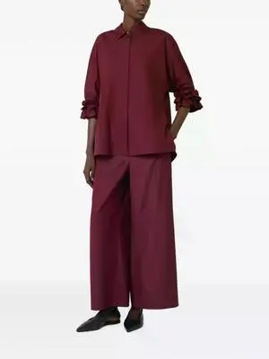 Max Mara Drawstring Palazzo Pants - Red