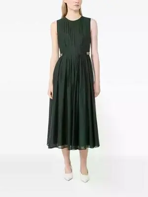 Max Mara Embellished Pleated Midi Dress