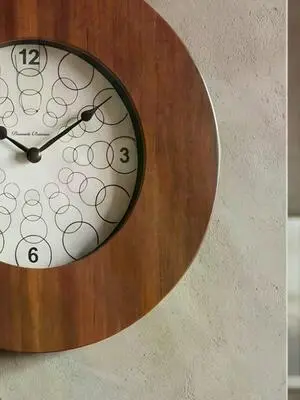 DOMENICONI Mogan Circle-pattern Wall Clock - Brown
