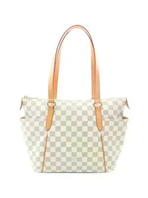 LOUIS VUITTON Damier Azur Totally Tote Bag - White