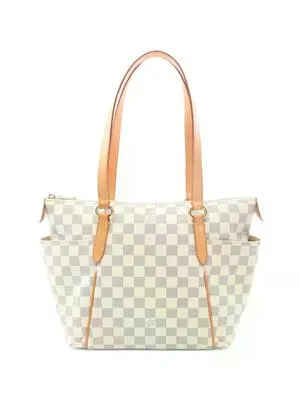 LOUIS VUITTON Damier Azur Totally Tote Bag - White