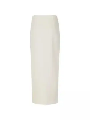 Federica Tosi Midi Skirt With Rear Slit - White