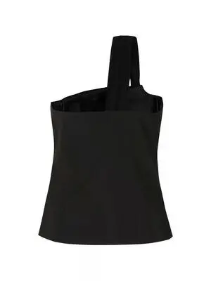 Federica Tosi One-shoulder Draped Top - Black