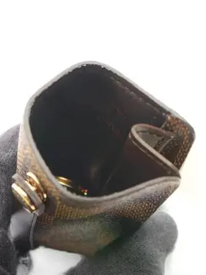 LOUIS VUITTON 2003 Pm Damier Ebene Clochette Key Case