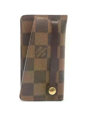 LOUIS VUITTON 2003 Pm Damier Ebene Clochette Key Case - Brown