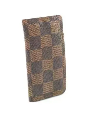 LOUIS VUITTON 2003 Pm Damier Ebene Clochette Key Case - Brown