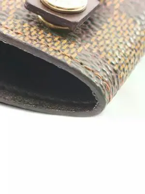 LOUIS VUITTON 2003 Pm Damier Ebene Clochette Key Case