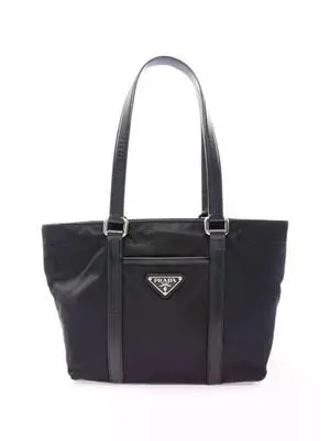 Prada 2010s Triangle-plate Tote Bag