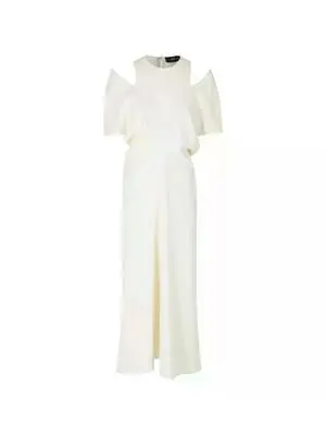 Federica Tosi Cold-shoulder Draped Midi Dress