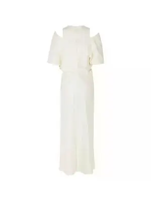 Federica Tosi Cold-shoulder Draped Midi Dress
