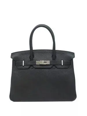 Hermès 2009 Clemence Birkin Retourne 30 Handbag - Black