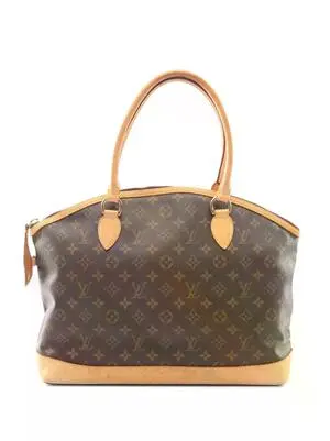LOUIS VUITTON Monogram Lockit Tote Bag - Brown