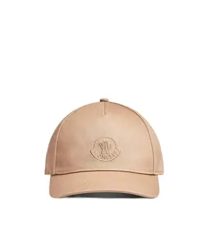 Moncler Logo Embroidered Baseball Cap - Nude