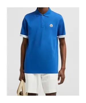 Moncler Logo Cotton Piquet Polo Shirt