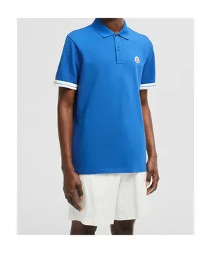 Moncler Logo Cotton Piquet Polo Shirt