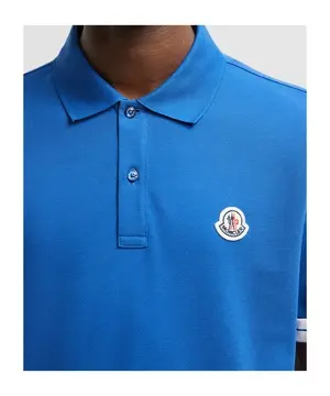 Moncler Logo Cotton Piquet Polo Shirt