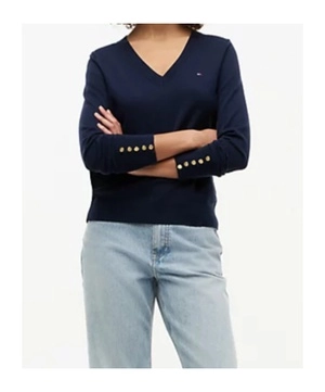 Tommy Hilfiger Button-cuff V-neck Sweater