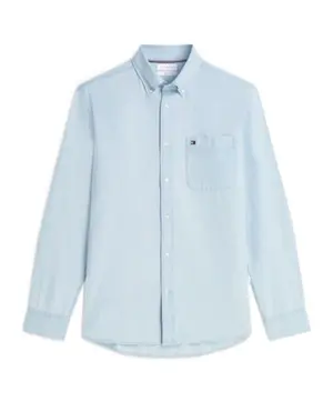 Tommy Hilfiger Button-down Chest-pocket Shirt - Light Blue