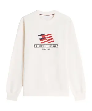 Tommy Hilfiger Logo-embroidered Sweatshirt - Ivory